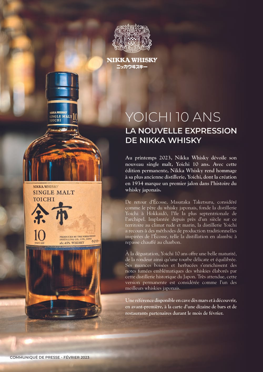 Yoichi 10 ans, la nouvelle expression de Nikka Whisky